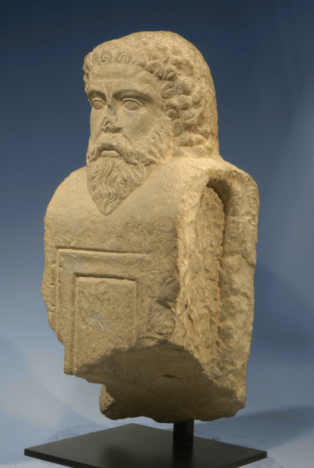 Roman Limestone Bust of a Philosopher - Hixenbaugh Ancient Art